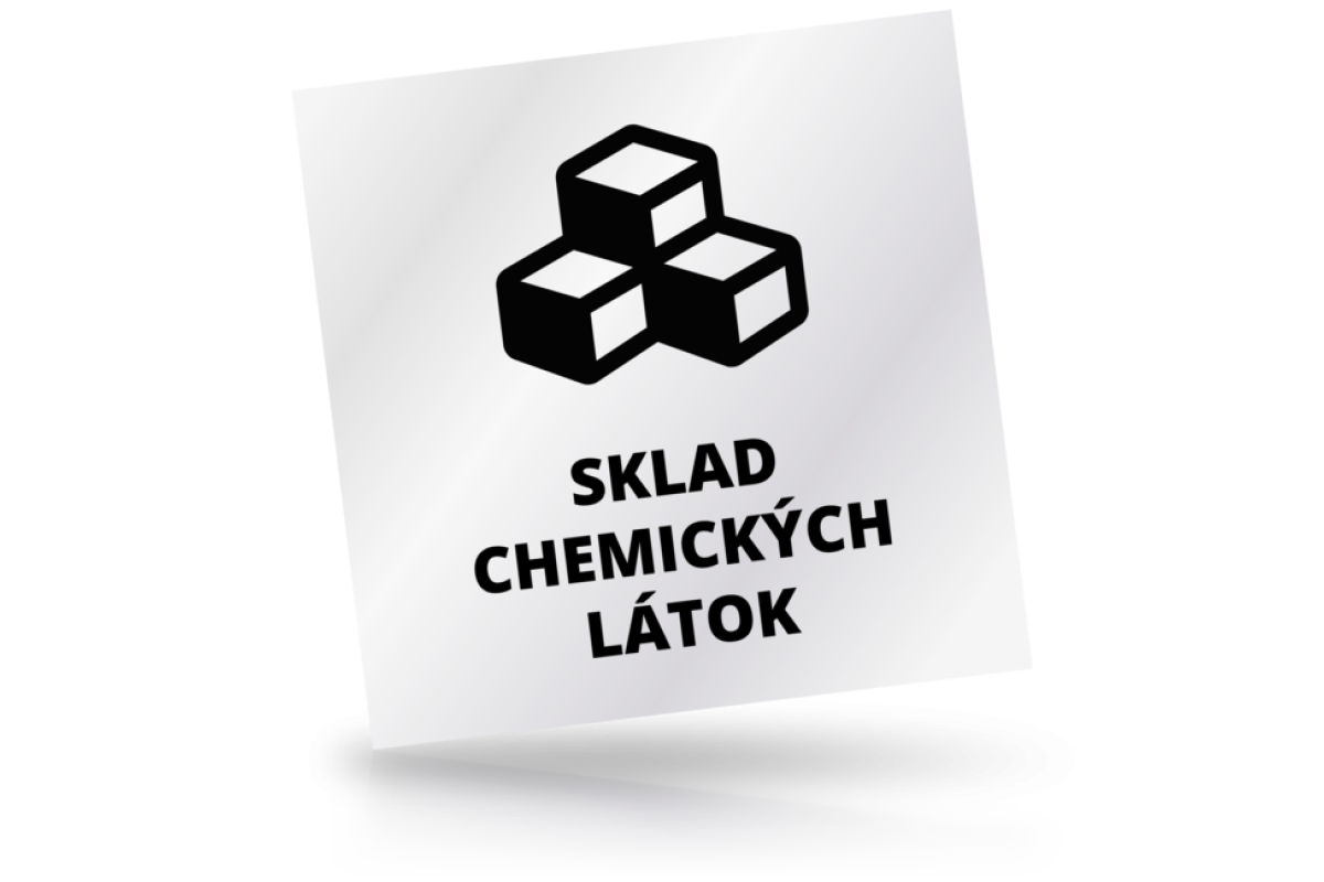 Sklad chemických látok - čtvercové označení
